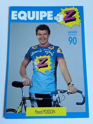 CYCLISME Carte Cycliste PASCAL POISSON Équipe Z 1990 . | eBay