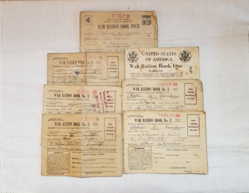 WWII War Ration Books One, Three, & Four | eBay