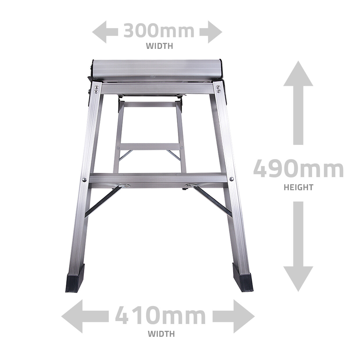Aluminium Hop up Step Ladder Odd Job Folding Stool Platform Work Bench ...