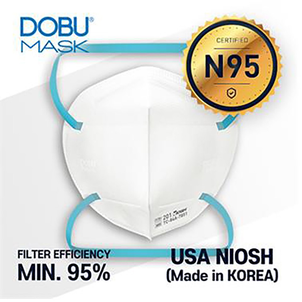 Pack of 10 NIOSH N95 Korean Face Mask Made in Korea Dust Covers DOBU ...