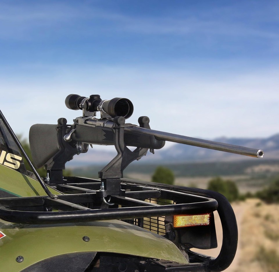 UTV ATV Rifle Gun Bow Rack Single Grip Mount Tool Pole Shovels Rod ...