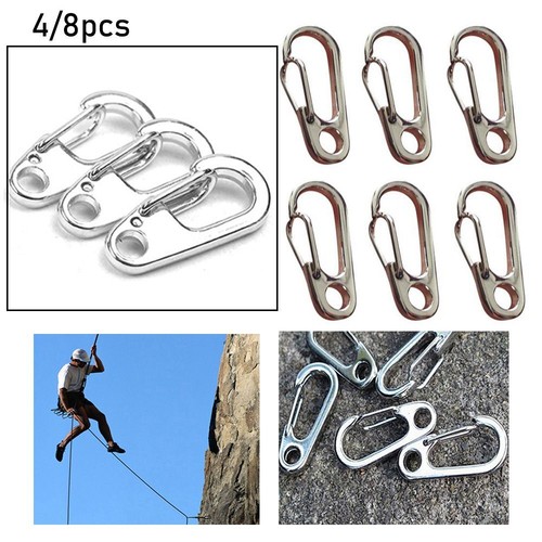 Tools Outdoor Hook D Carabiner D-Ring Key Chain Spring Clips Camping ...