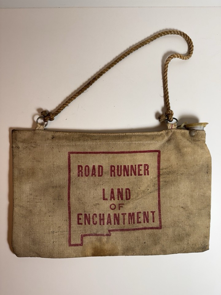 MINNEQUA Imported Flax Water Bag New Mexico, Road Runner Land of ...