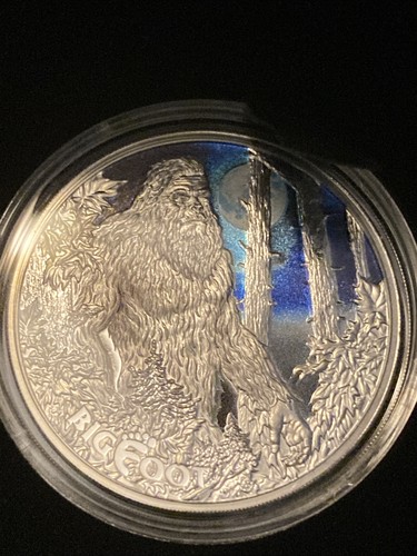 2024 1 Oz .9999 Fine Silver NUIE $1 Proof BIGFOOT Colorized Coin Only ...