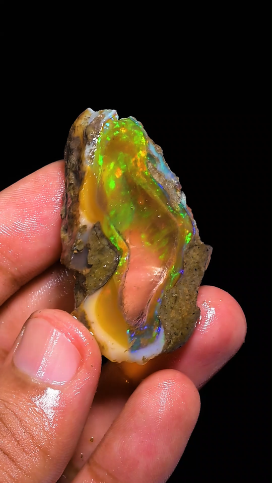Fancy Opal Rough 96 Carat Natural Ethiopian Oil Opal Raw, Fire Opal ...