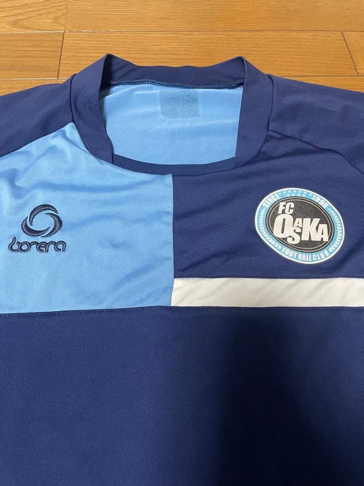 Lorenzo FC Osaka Long Sleeve Shirt Navy Light Blue Embroidered Logo ...