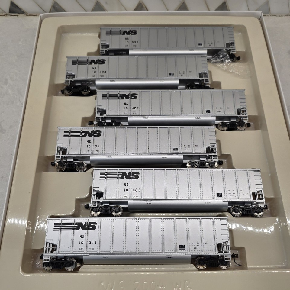 Walthers HO Scale NS Norfolk Southern Bethgon Hopper Car Set of 6 NIB ...