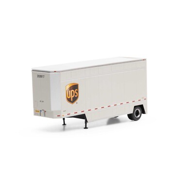 HO Scale Trucks - 90208 - RTR 28' Drop Sill Trailer UPS with Shield ...