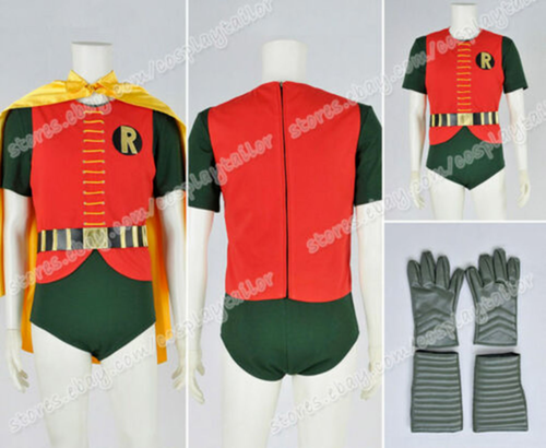 1966 Cosplay Robin Costume Yellow Cape Uniform Full Set | eBay