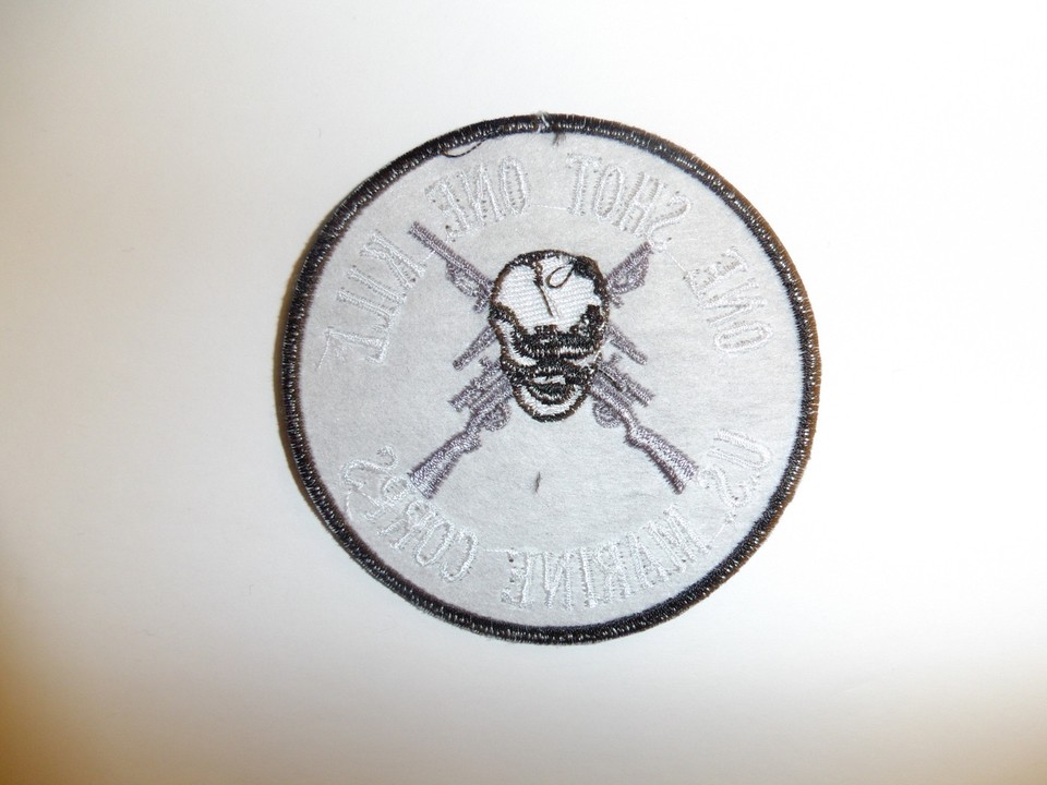 b5941 War on Terror Sniper One Shot One Kill US Marine Corps patch ...