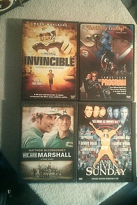 4-Football Films DVD: Invincible, The Program, We Are Marshall, Any ...