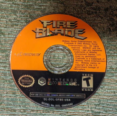 FireBlade (Nintendo GameCube, 2003) Midway Game DISC ONLY Authentic ...