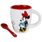 Disney Minnie Mouse Classic Poses Ceramic Espresso Mug with Spoon Black ...
