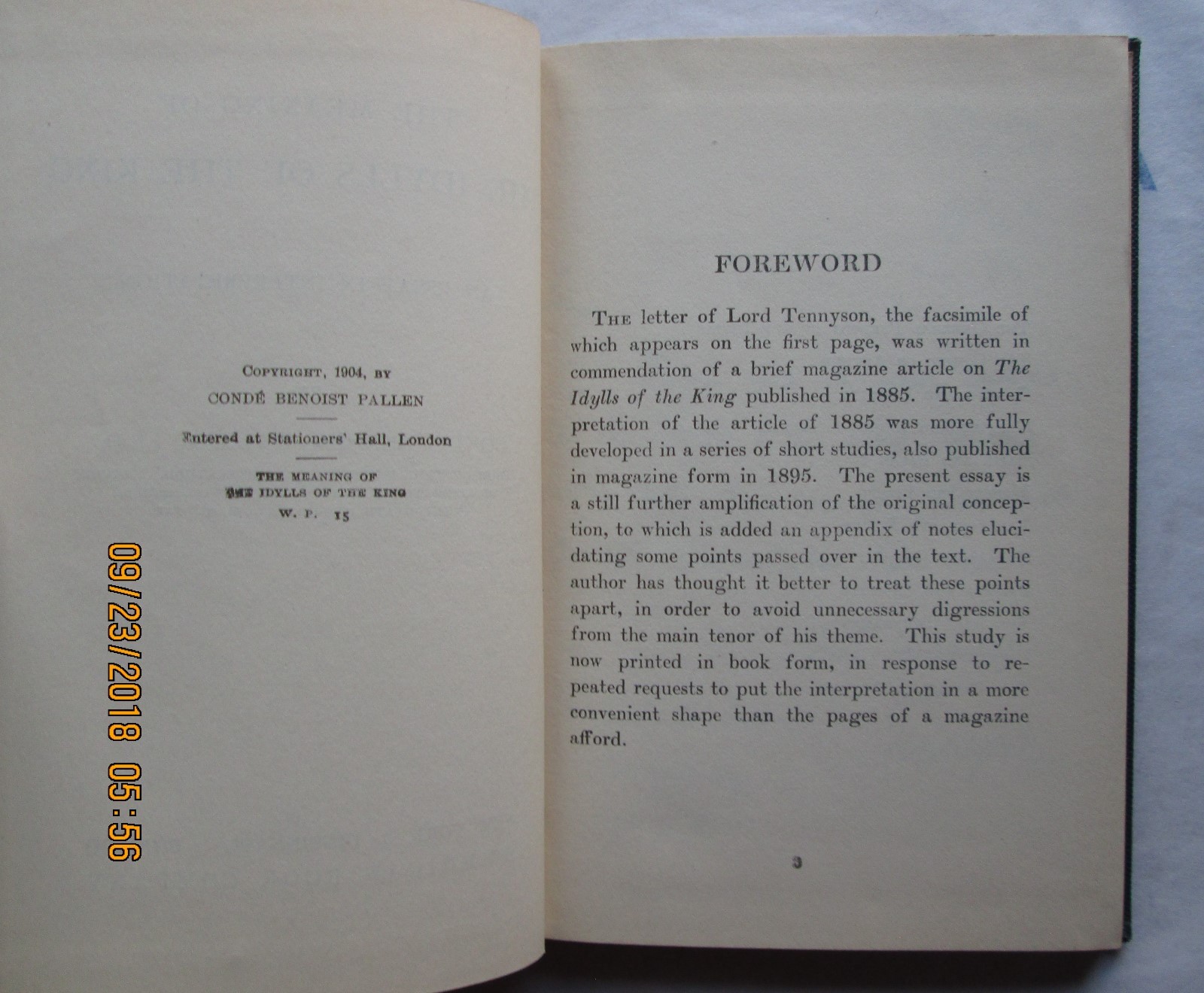 The Meaning Of The Idylls Of The King - conde benoist pallen 1904 | eBay