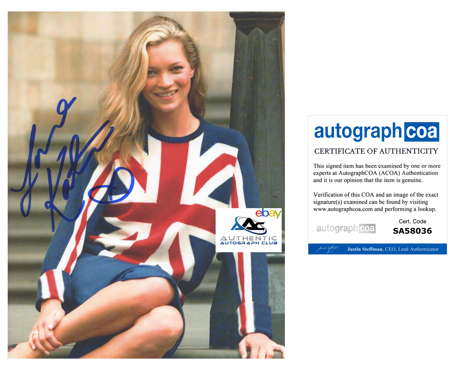SUPERMODEL KATE MOSS AUTOGRAPH SIGNED 8X10 PHOTO ACOA | eBay