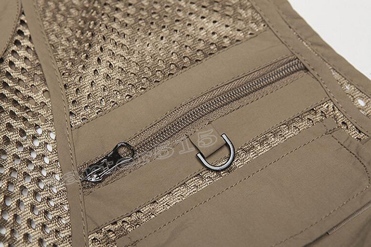 Men's Summer Mesh Vest Multi-pocketed Photography Fisherman Waistcoat ...
