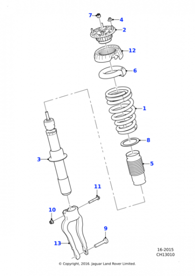 Jaguar F-TYPE Front Top Strut Mounting T2R13318-G | United Kingdom