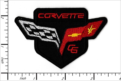 20 Pcs Embroidered Sew or Iron on patches Corvette Car Racing 82x54mm ...