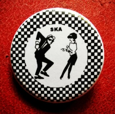 SKA TWO TONE SHARP SKINHEAD 25MM BADGE BUTTON PIN OI SKA MOD RUDE BOY ...