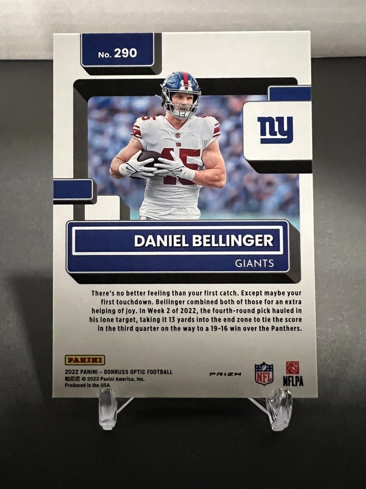 2022 Donruss Optic Pink Holo Prizm Rated Rookie RC Daniel Ballinger ...