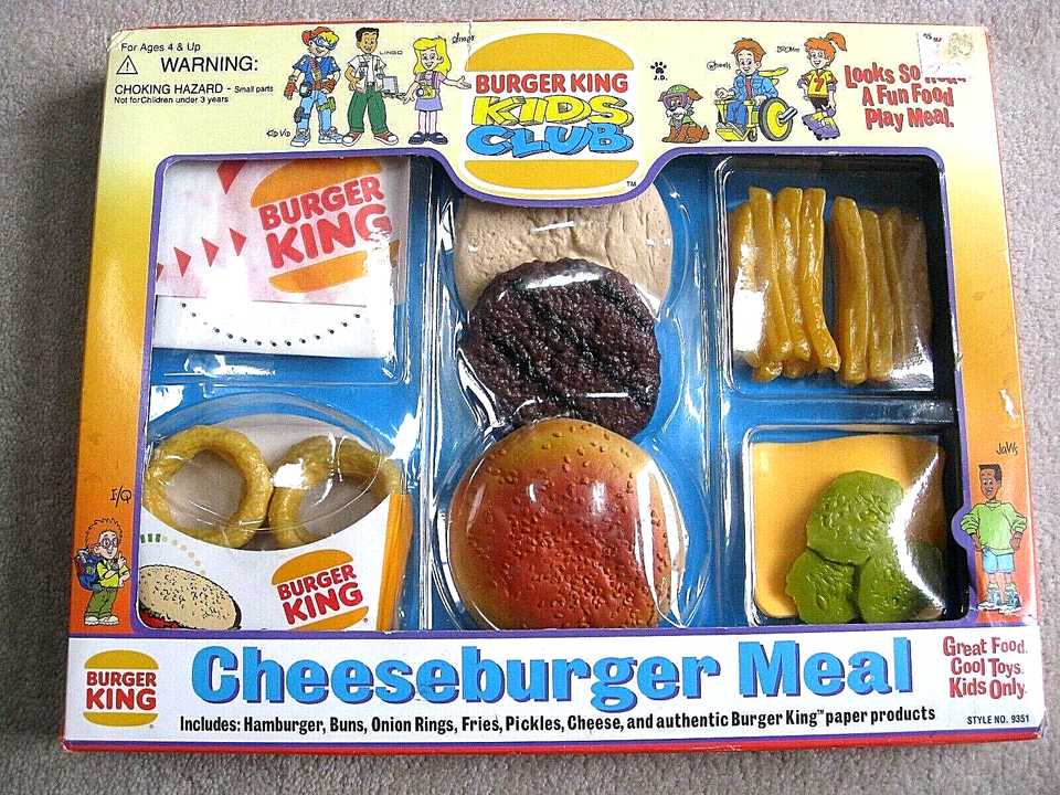 BURGER KING MEAL BOXED SET REALISTIC FAKE FAUX PLAY FOOD PROP ~ NEW ...