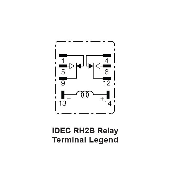IDEC RH2B-U-DC24V General Purpose Relay, 10A Contacts, DPDT, 1 Box of ...