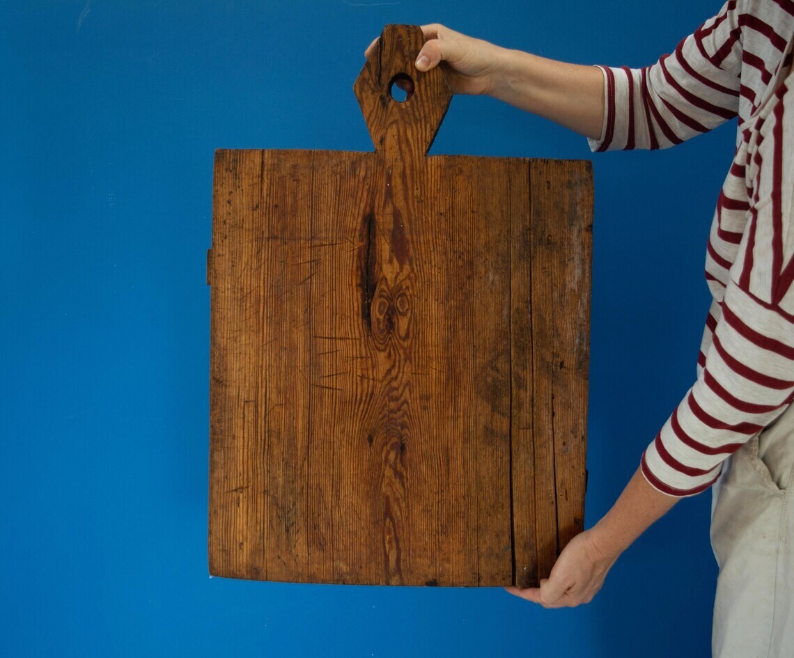 Vintage cutting board Bread board Antique large primitive cutting board ...