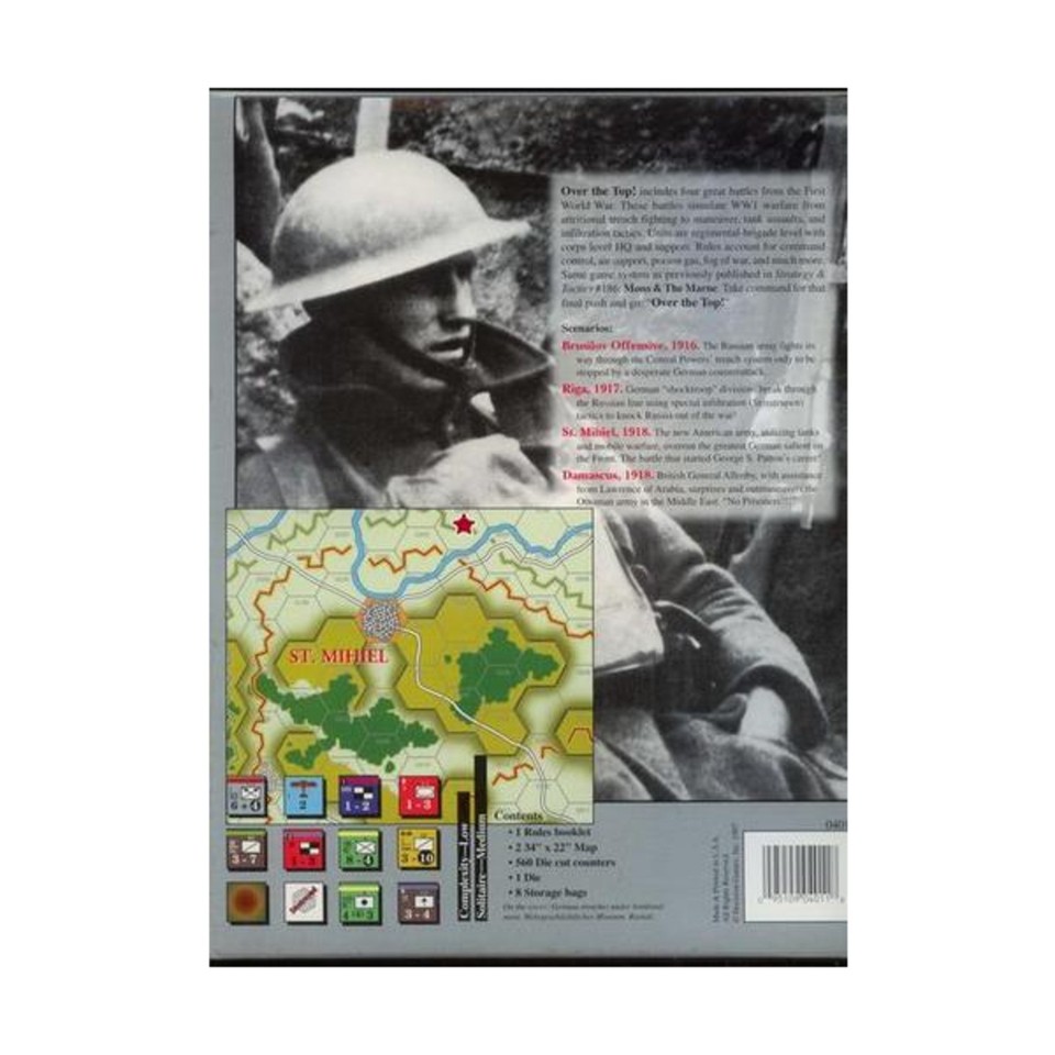 Decision Games Wargame Over the Top! Box VG+/NM 95109040118| eBay