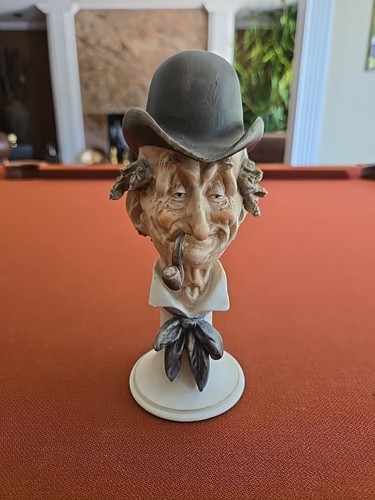 Vintage porcelain Pipe man figurine statue signed j laurent, Unique ...