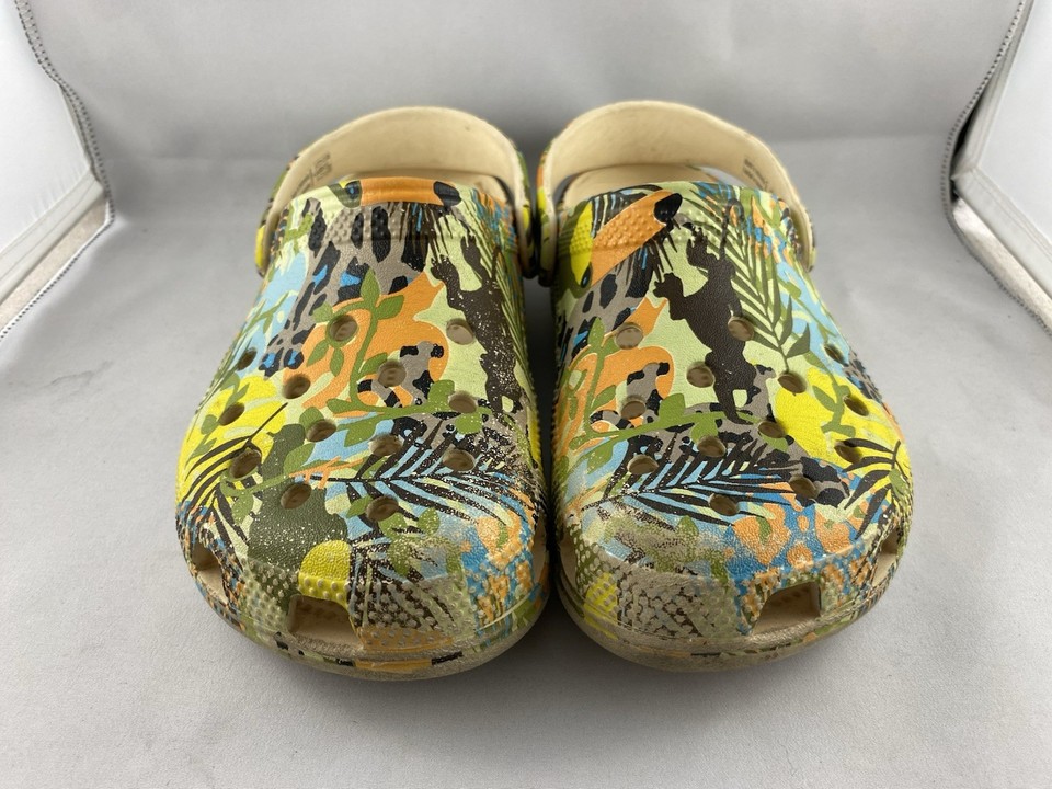 Crocs Classic Clogs Tropical Jungle Kids Junior Size 3 J3 Comfort Slip ...