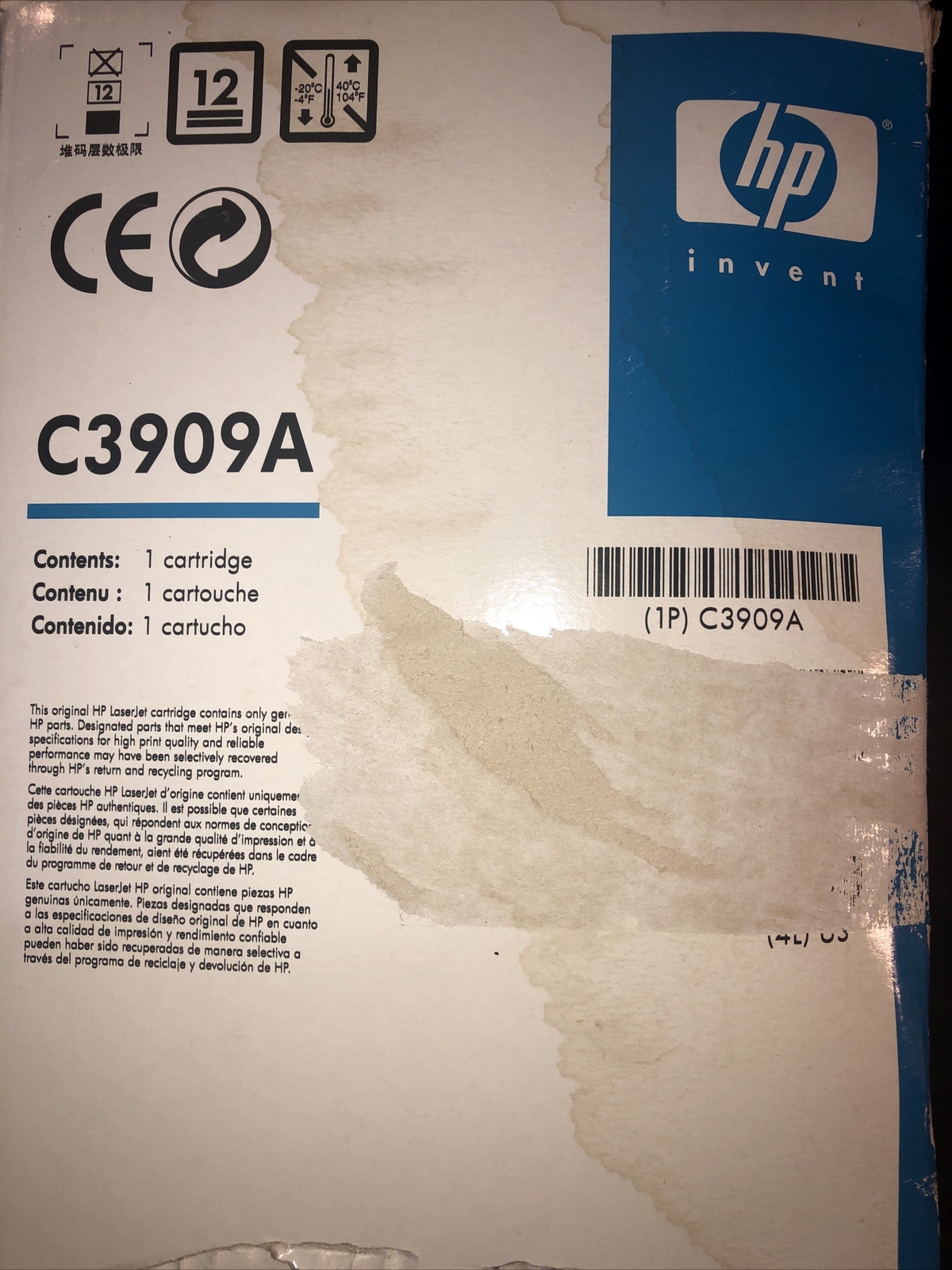 HP 09A Black Toner Cartridge - C3909A for sale online | eBay