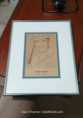 Sam Snead Auto - 1974 Golf Tour Tournament Player Signature Signed ...