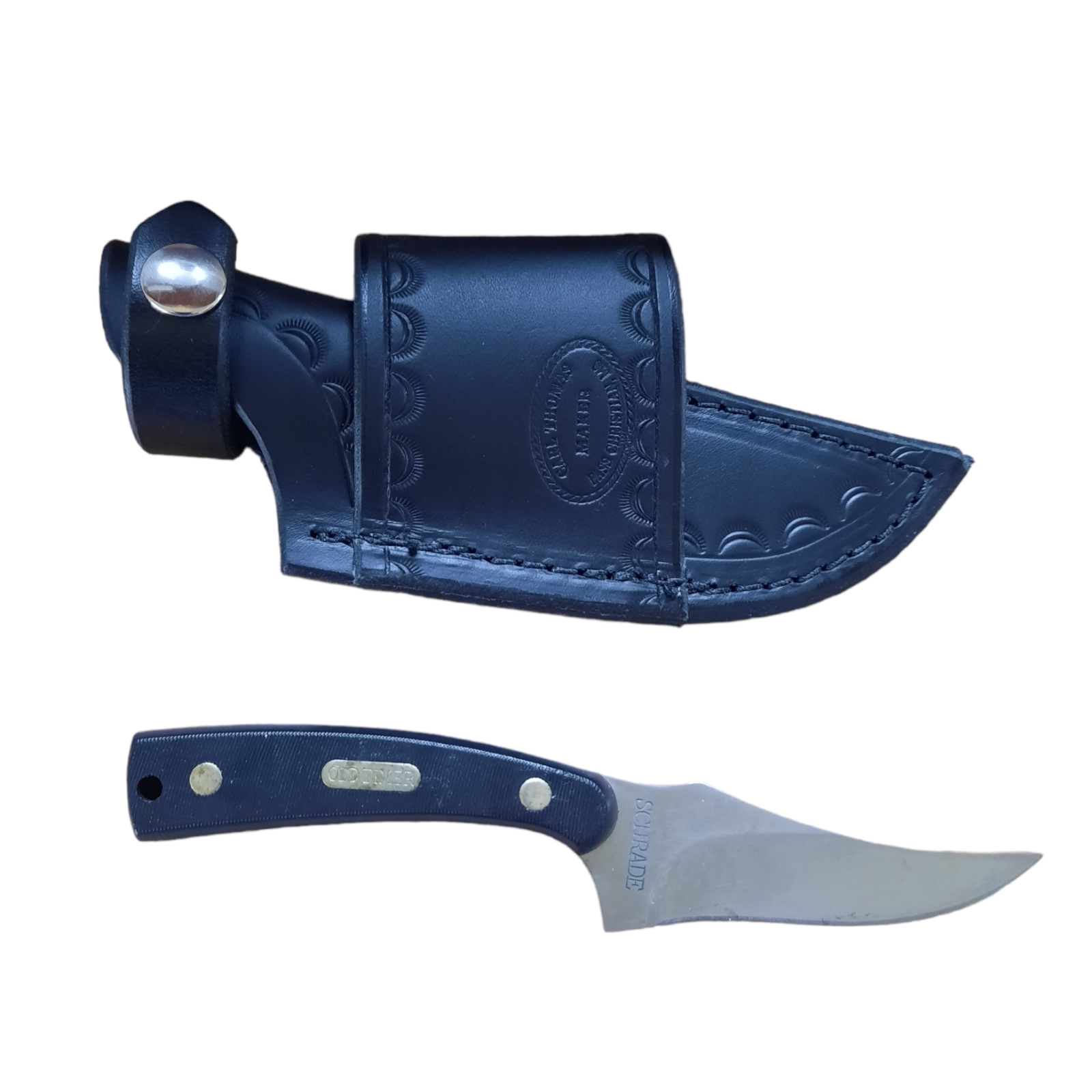 Leather Knife Sheath Leather Holster Made to Fit A Schrade Sharp Finger ...