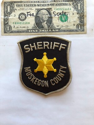 Muskegon County Michigan Police Patch Un-sewn great condition | eBay