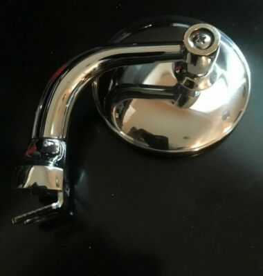 One 3" Round Polished Stainless Steel Peep Mirror Street Hot Rod Rat ...