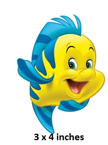 Flounder Wall Decal Little Mermaid Fish Sticker Disney Peel and Stick ...