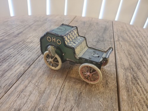 NICE 1910's TIN LITHOGRAPH LEHMANN WIND UP OHO CAR NO DRIVER WORKS! | eBay