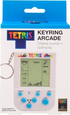 Tetris - Keyring, Handheld Arcade Game - Retro Mini Portable Tetris ...