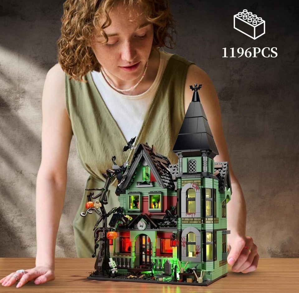 YOYBLOXY Haunted House Building Set, Halloween House Building Toy with ...