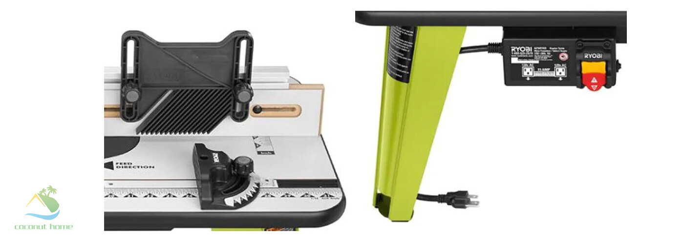 RYOBI Universal Router Table Corded Adjustable Fence Built-in Vacuum ...