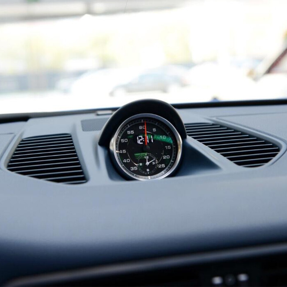 Car Fashion Sport clock Chrono Stopwatch Mounted Dashboard for Porsche ...