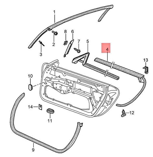 Genuine PORSCHE Window Aperture Seal Right Outer 99653708607 | eBay