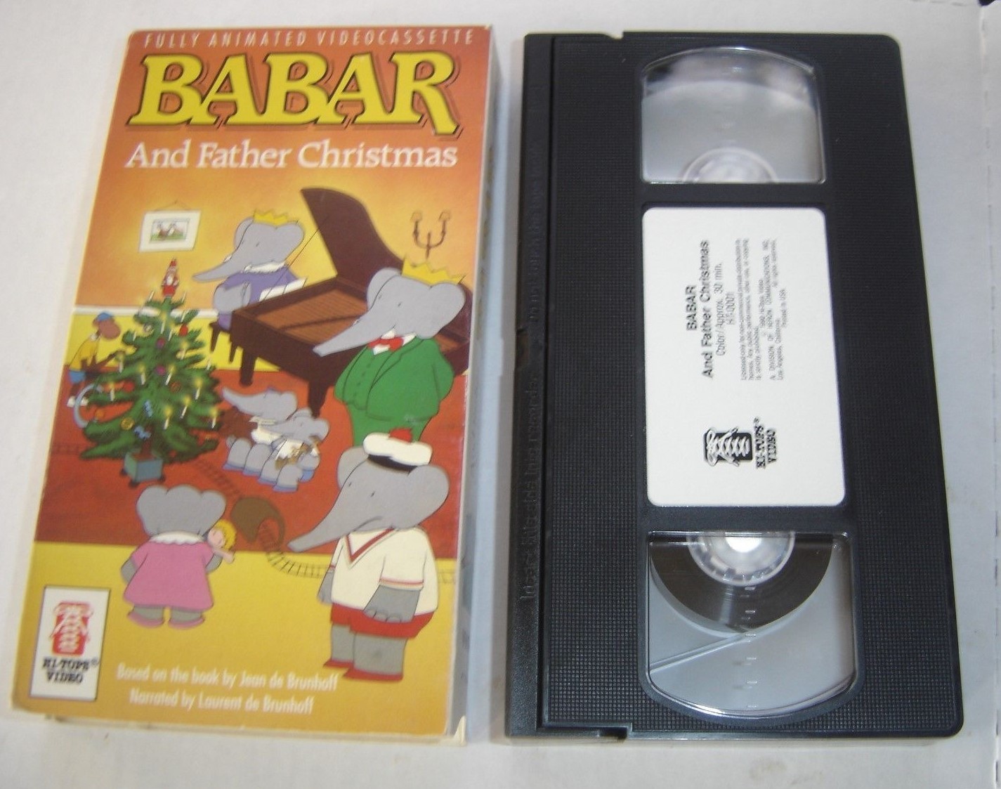Babar And Father Christmas VHS 1990 Xmas Animated Hi Tops Video ...