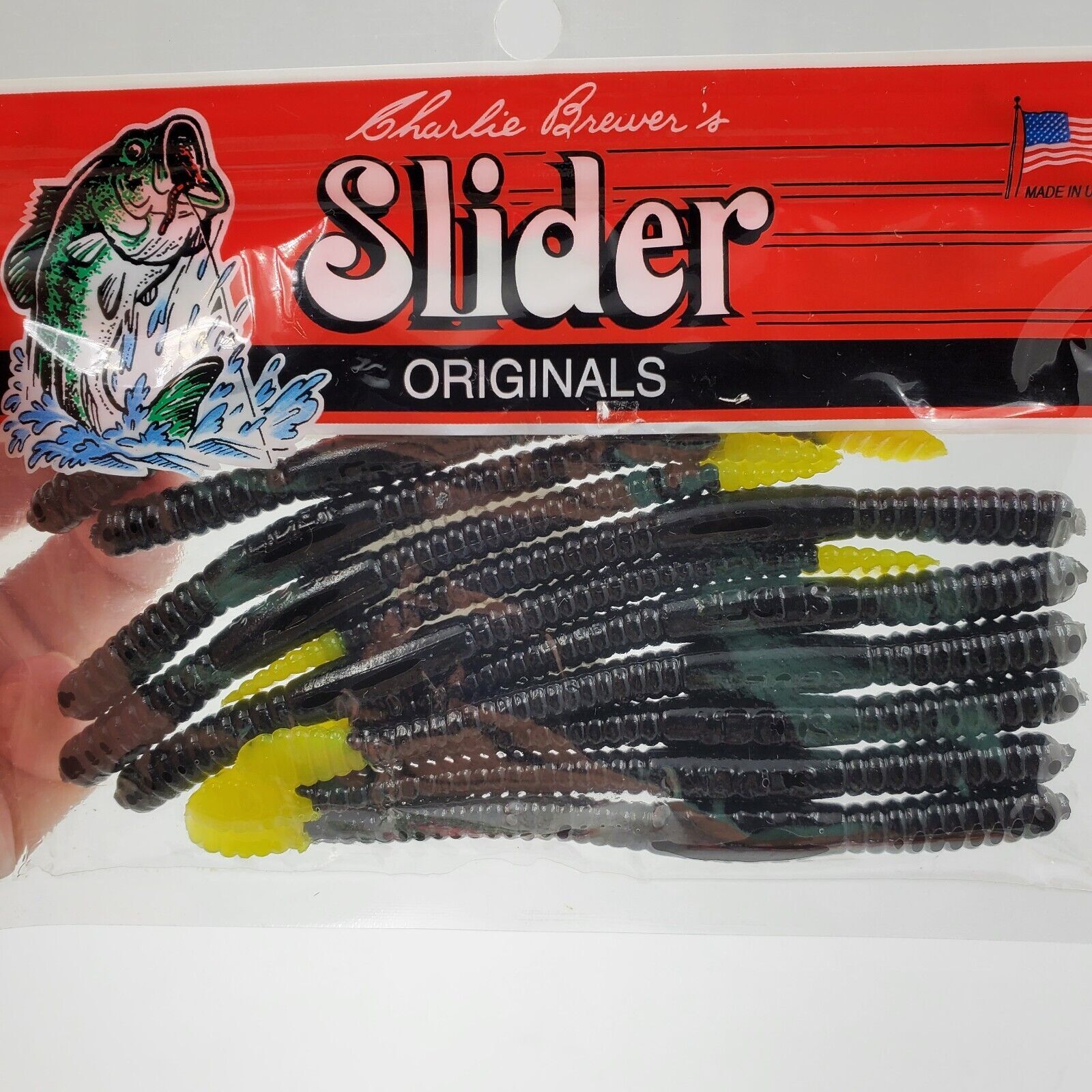 Charlie Brewer's 4" Original Slider Worm Made In USA 10 Count Pack You ...