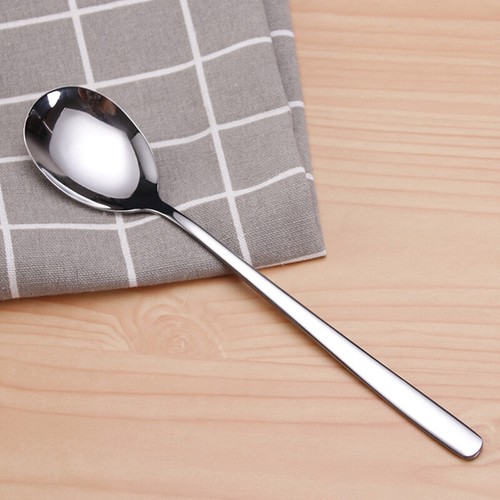 Stainless Steel Big Head Round Spoon Net Red Golden Dinner Long Handle ...
