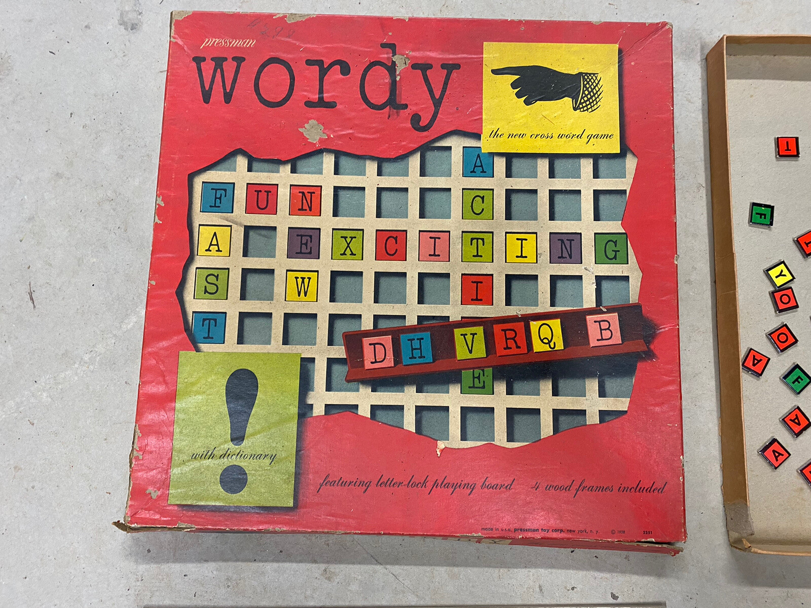Wordy - 1938 Vintage Board Game - Before Scrabble, Pressman Toy Corp | eBay
