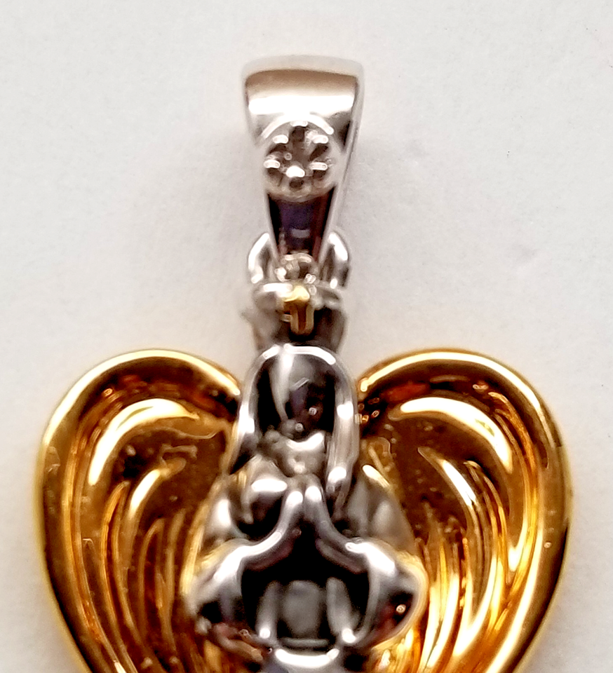 Women's Stainless Steel Praying Guardian Angel Wing Pendant Chain | eBay