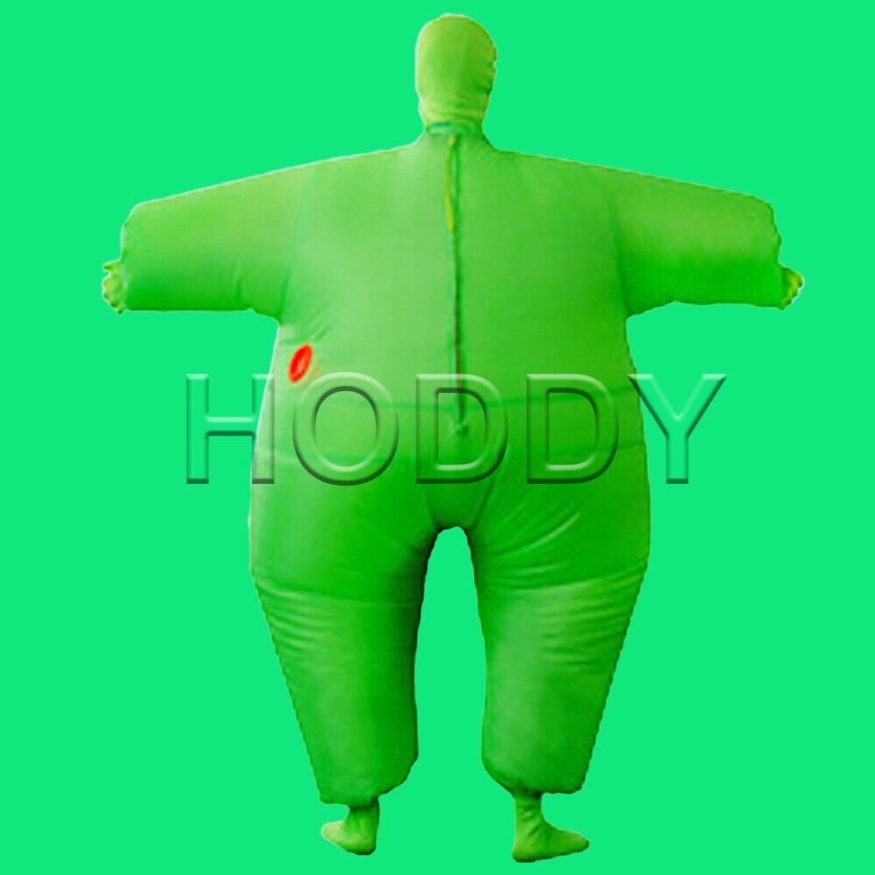 Green Inflatable Fat Chub Suit Fancy Dress Party Costume Cosplay ...