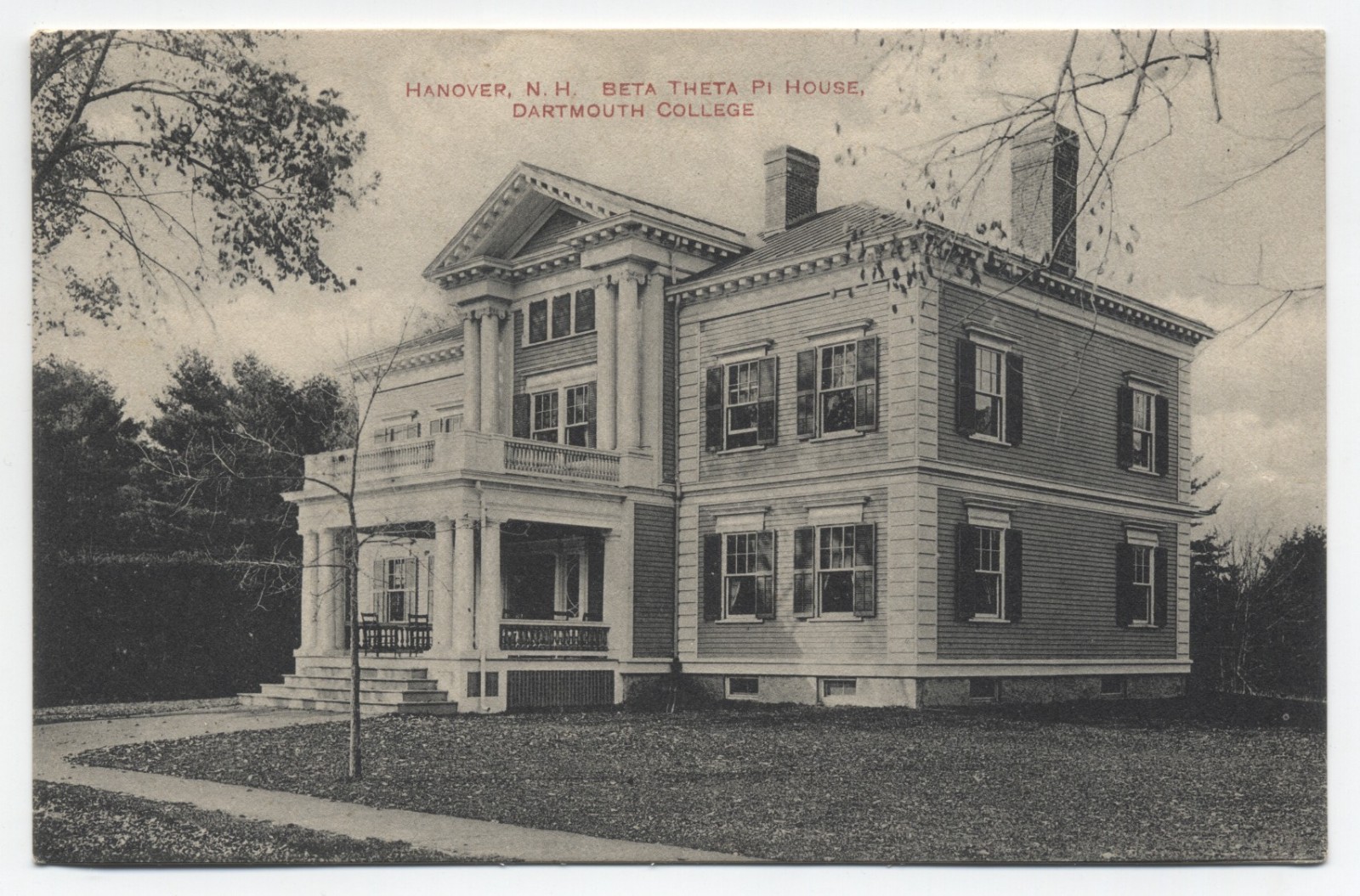 NH ~ Beta Theta Pi House HANOVER New Hampshire 1923 Dartmouth College ...