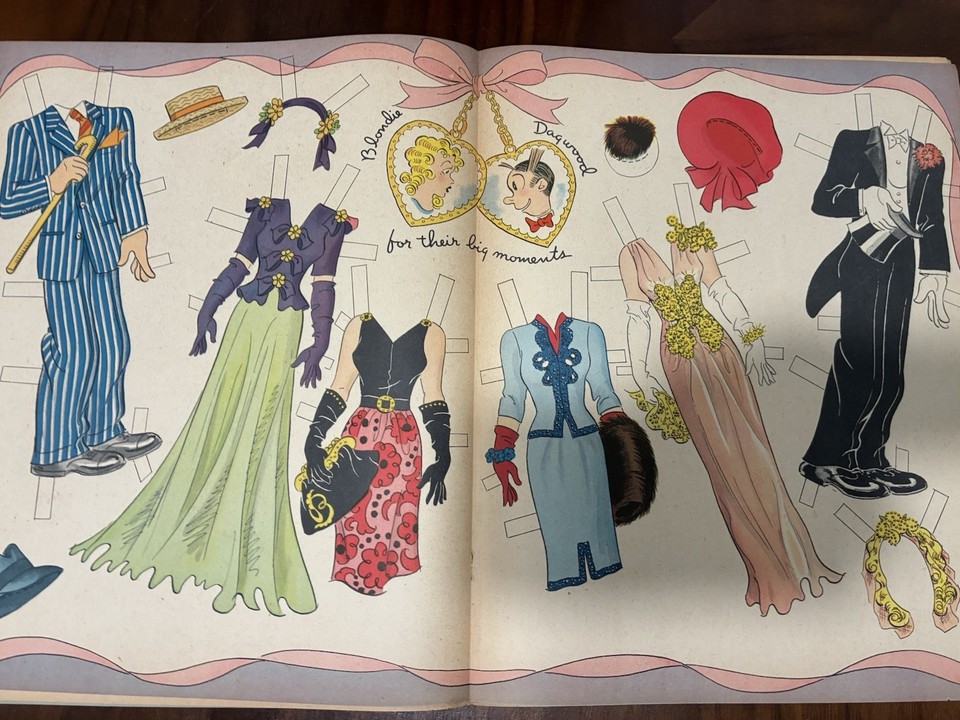 Rare Vintage 1944 Original Uncut Blondie Cartoon Paper Dolls Book | eBay